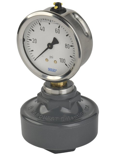 TUFF GUARD Gauge Isolator with 0-160 PSI Wika Stainless Brass Gauge – Maden