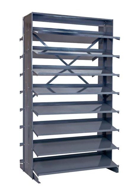 Industrial Pick Rack System with Sloped Shelving – Maden