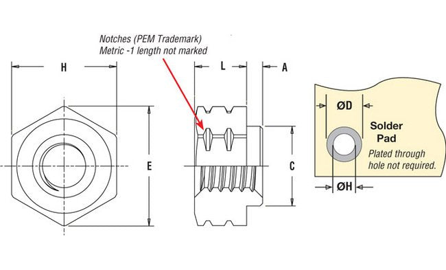 PEM ReelFast MicroPEM SMTSO Metric Surface Mount Nuts/Standoffs – Maden