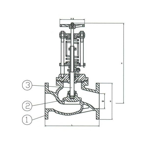 DIN PN16 Cast Steel Globe Valve with Spring-loaded Disc – Maden
